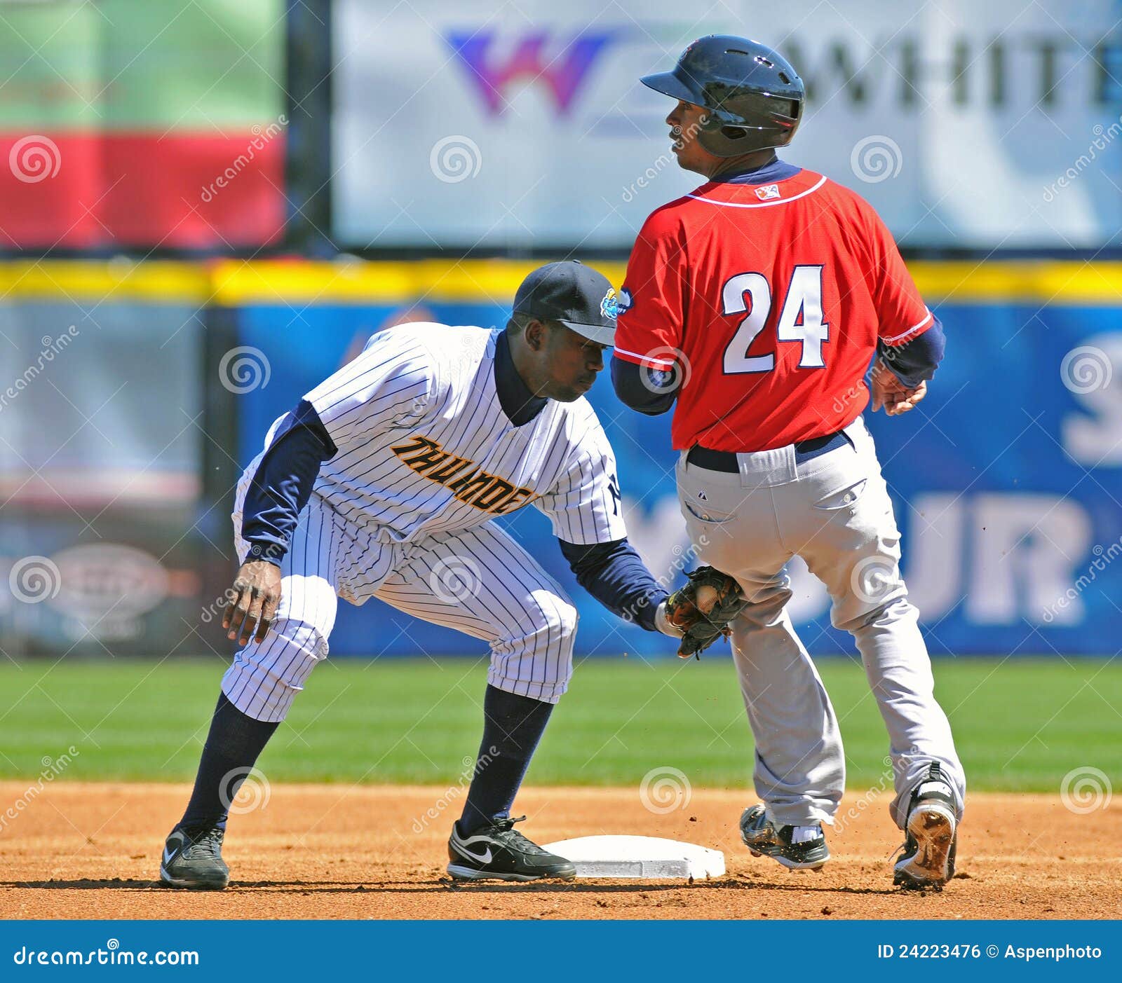 Out at Second Base - Baseball Editorial Photo - Image of steal, minor ...