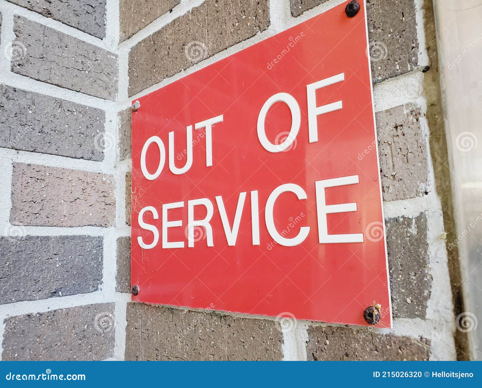 Out of Server Sign on Brick Wall Stock Photo - Image of brick ...