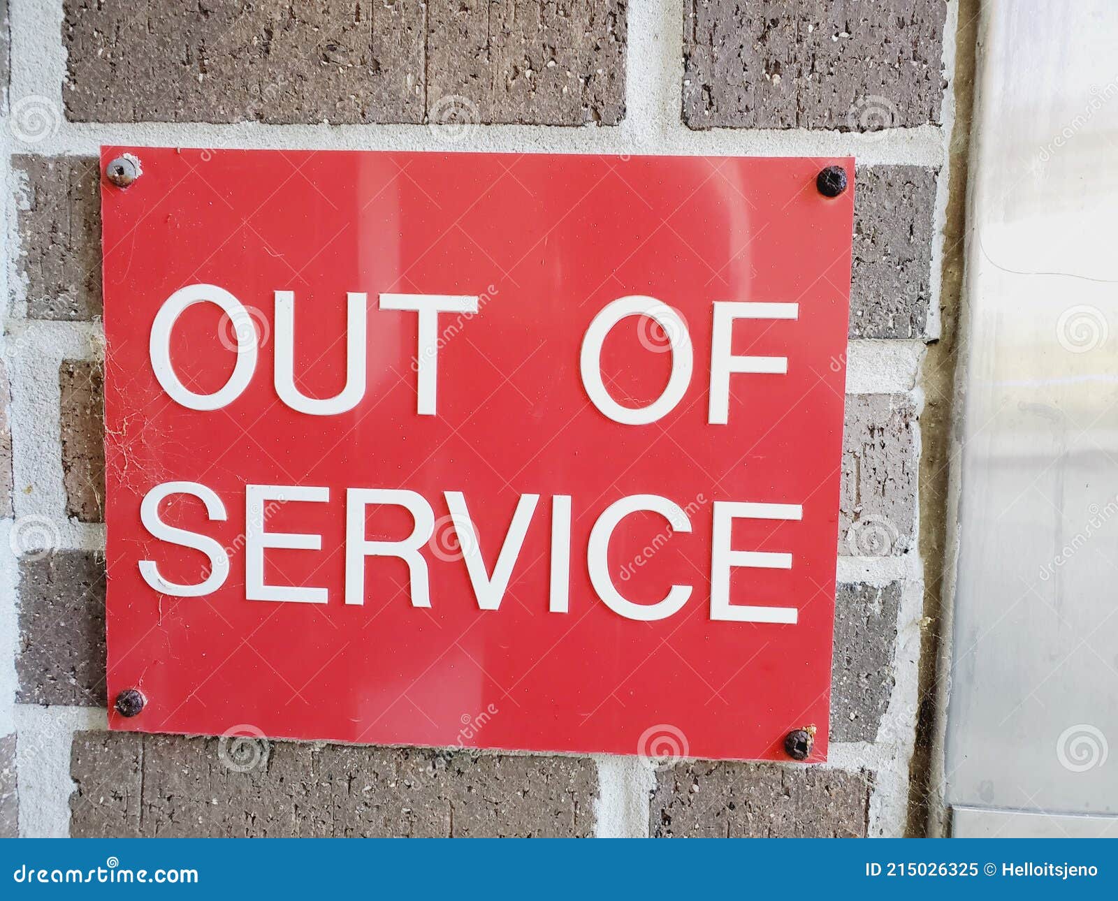 Out of Server Sign on Brick Wall Stock Image - Image of lane, wall ...