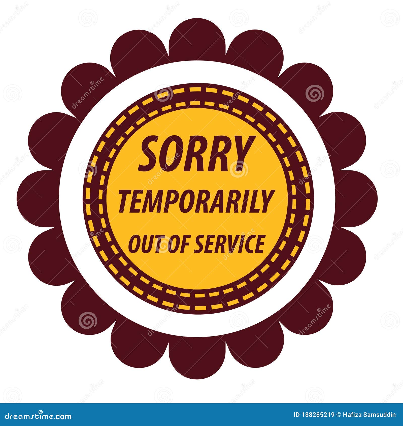 Out of Service Label. Vector Illustration Decorative Design Stock ...