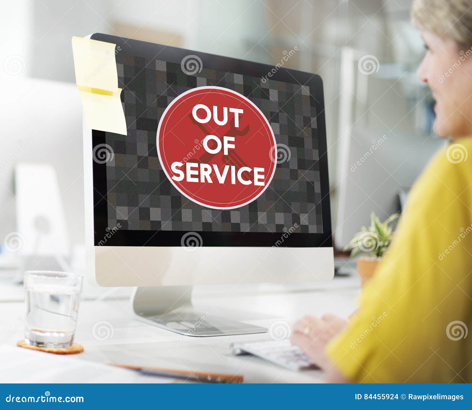Out of Service Sign Graphic Concept Stock Photo - Image of typing ...