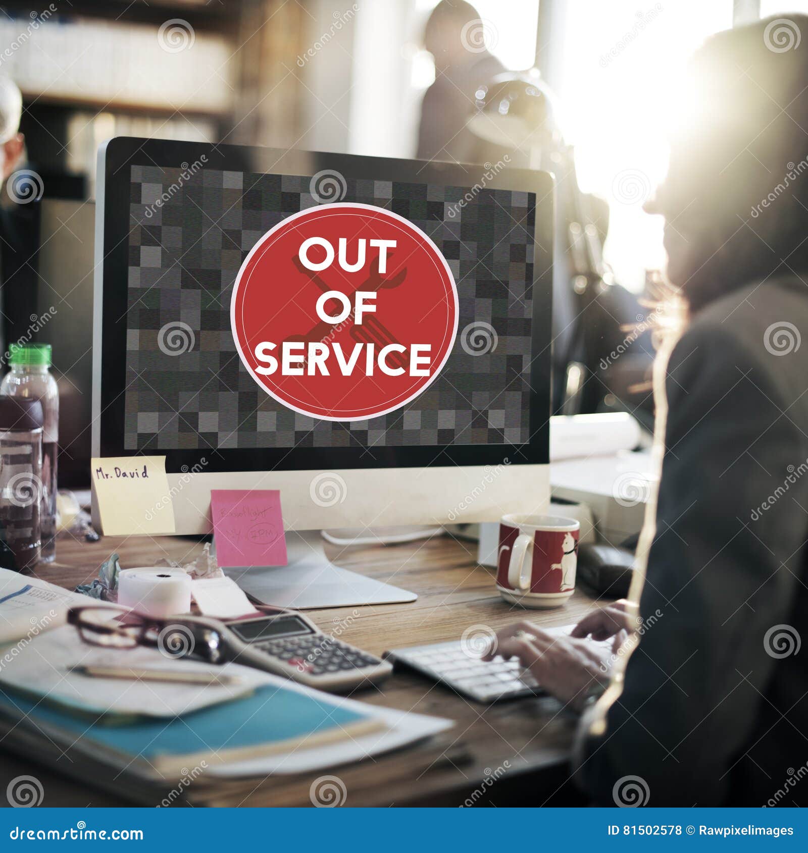 Out of Service Sign Graphic Concept Stock Photo - Image of messaging ...