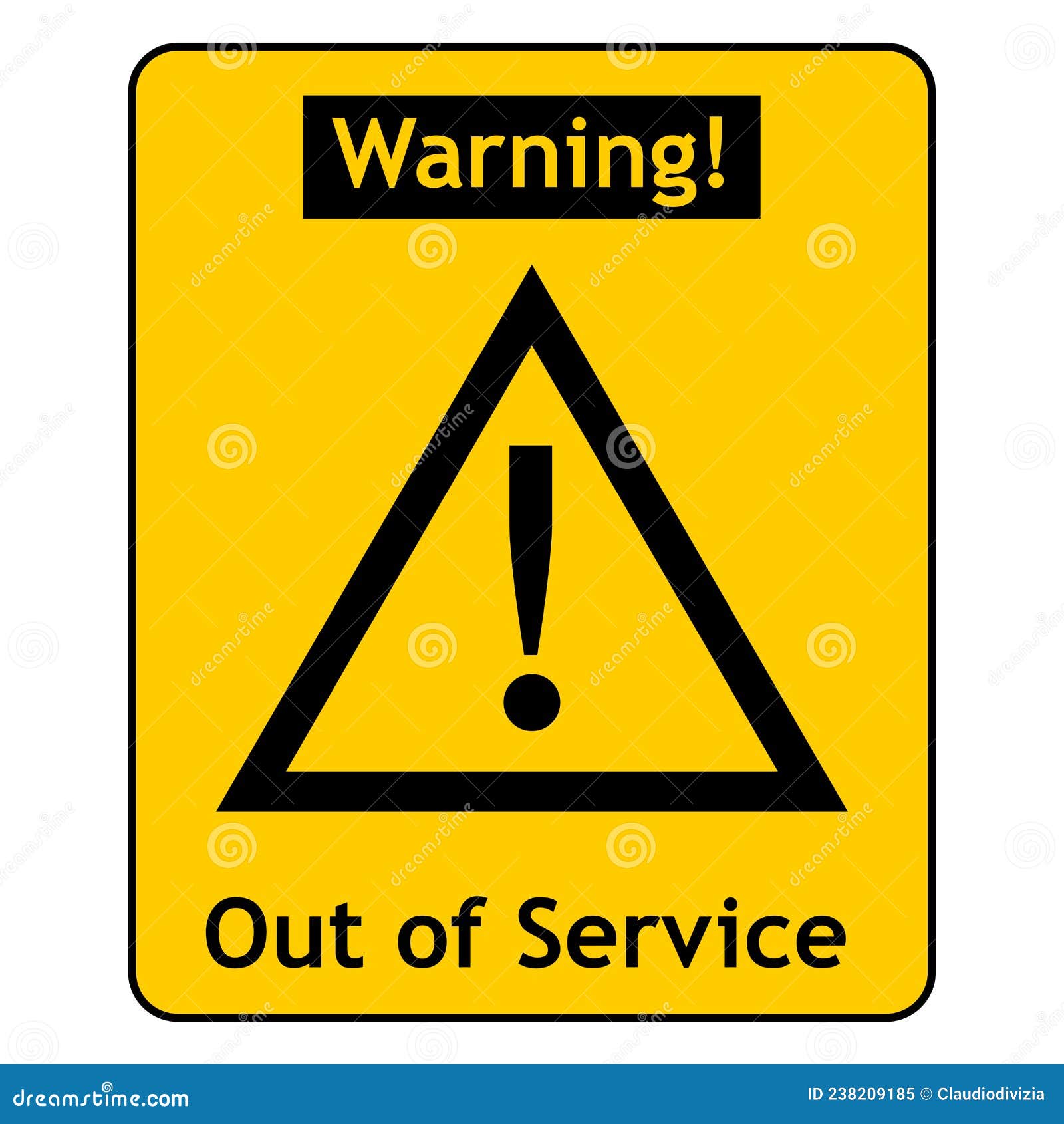 Out of service sign stock illustration. Illustration of industrial ...