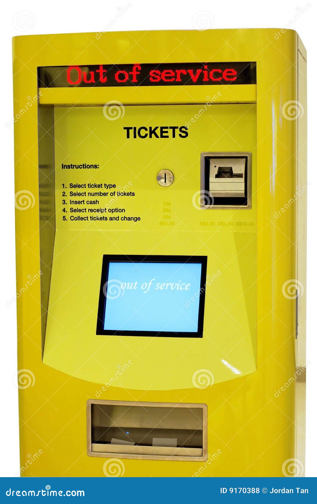 Out of Service Ticket Machine Stock Photo - Image of dispense ...
