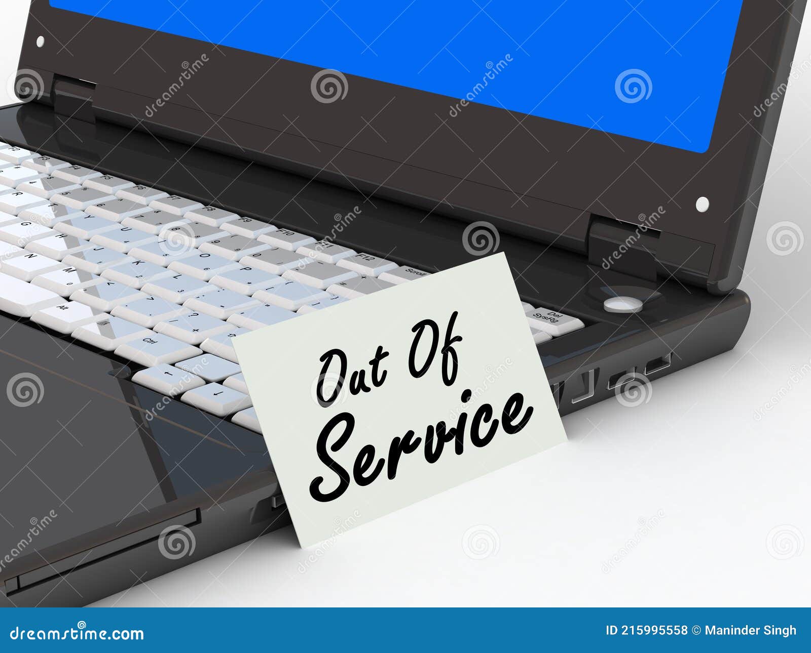 Out of service. stock photo. Image of hand, deadlines - 215995558