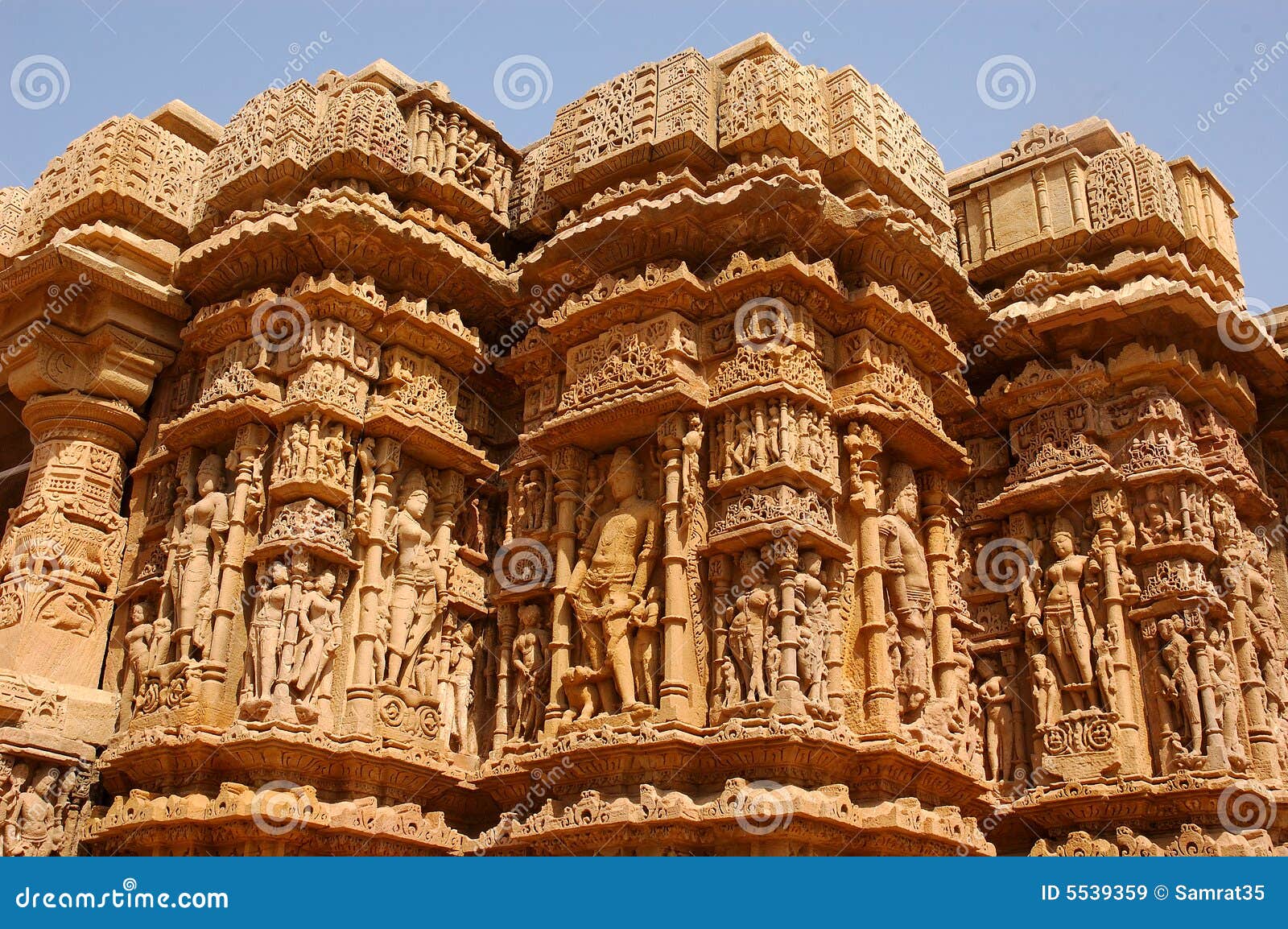 Out Side View of a Indian Temple. Stock Image - Image of architecture ...