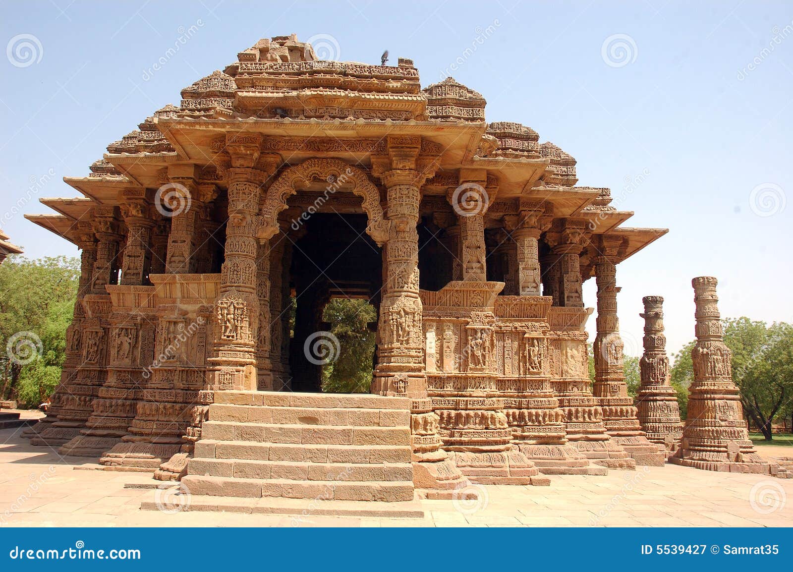 Out Side View of a Indian Temple. Stock Image - Image of worship, door ...