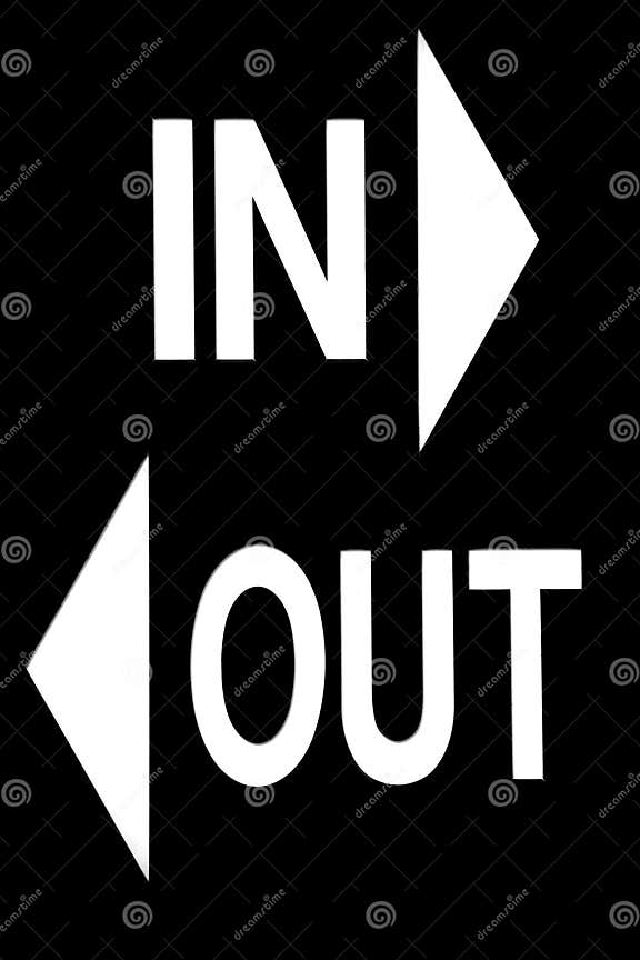 In or Out Sign stock image. Image of directions, arrows - 4464207