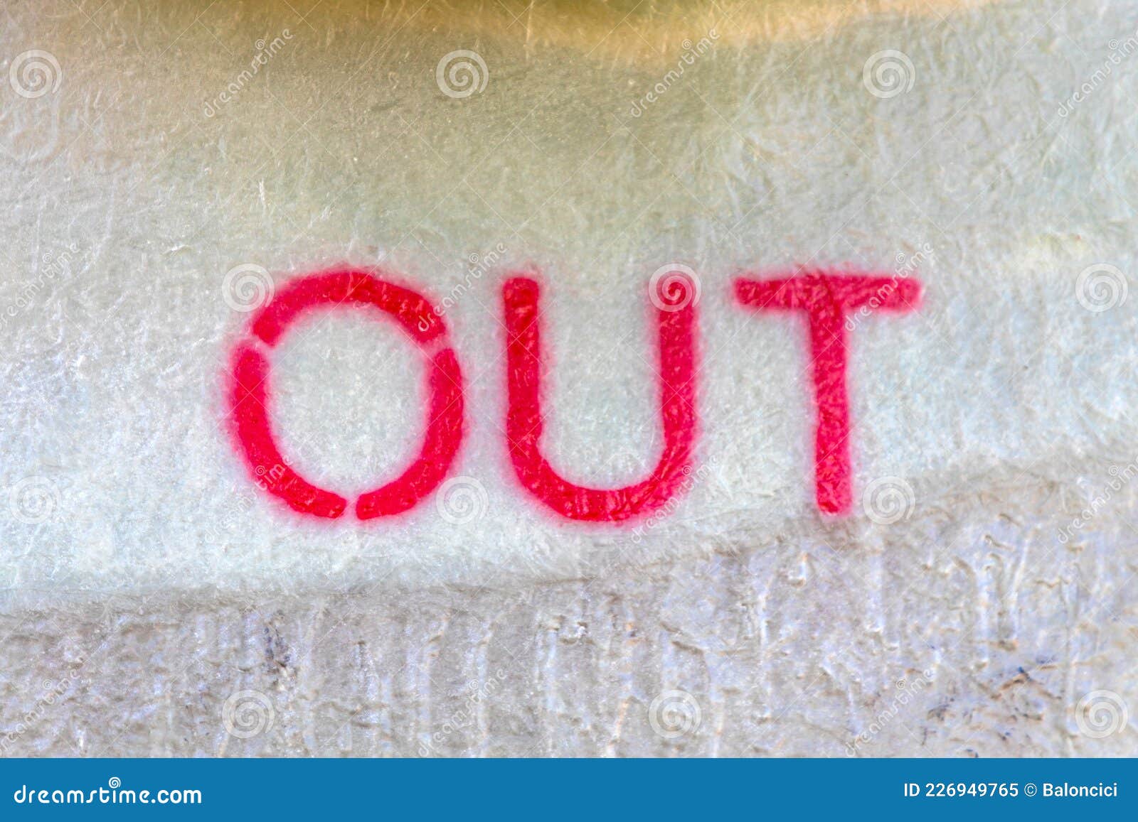 Out Stencil Sign stock image. Image of letters, surface - 226949765