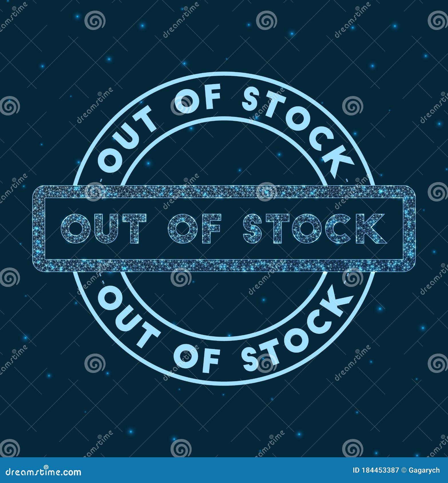 Out of Stock. stock vector. Illustration of electrical - 184453387