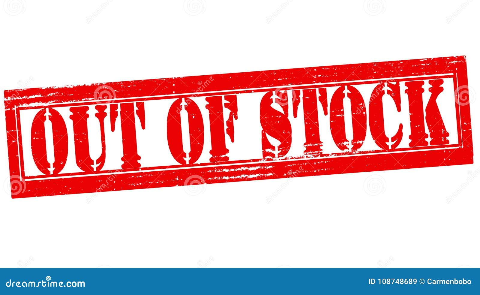 Out of stock stock illustration. Illustration of rectangular - 108748689