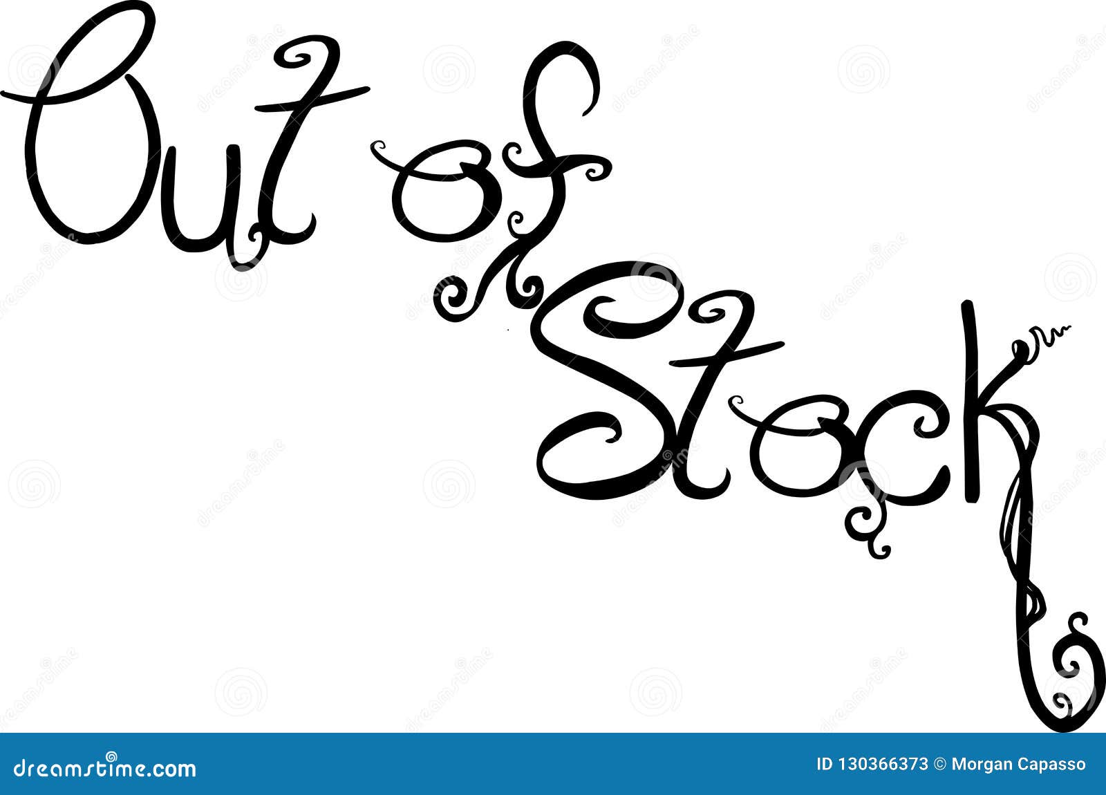 Out of Stock Text Sign Illustration on White Background Stock Vector ...