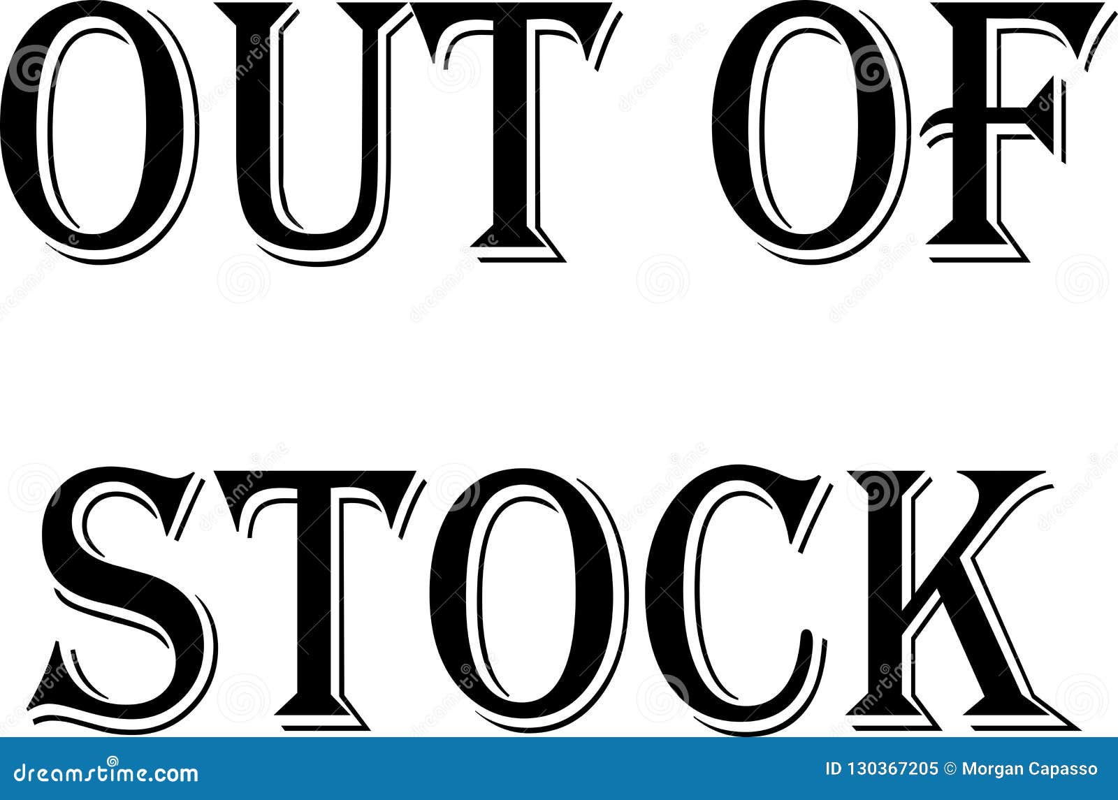 Out of Stock Text Sign Illustration on White Background Stock Vector ...