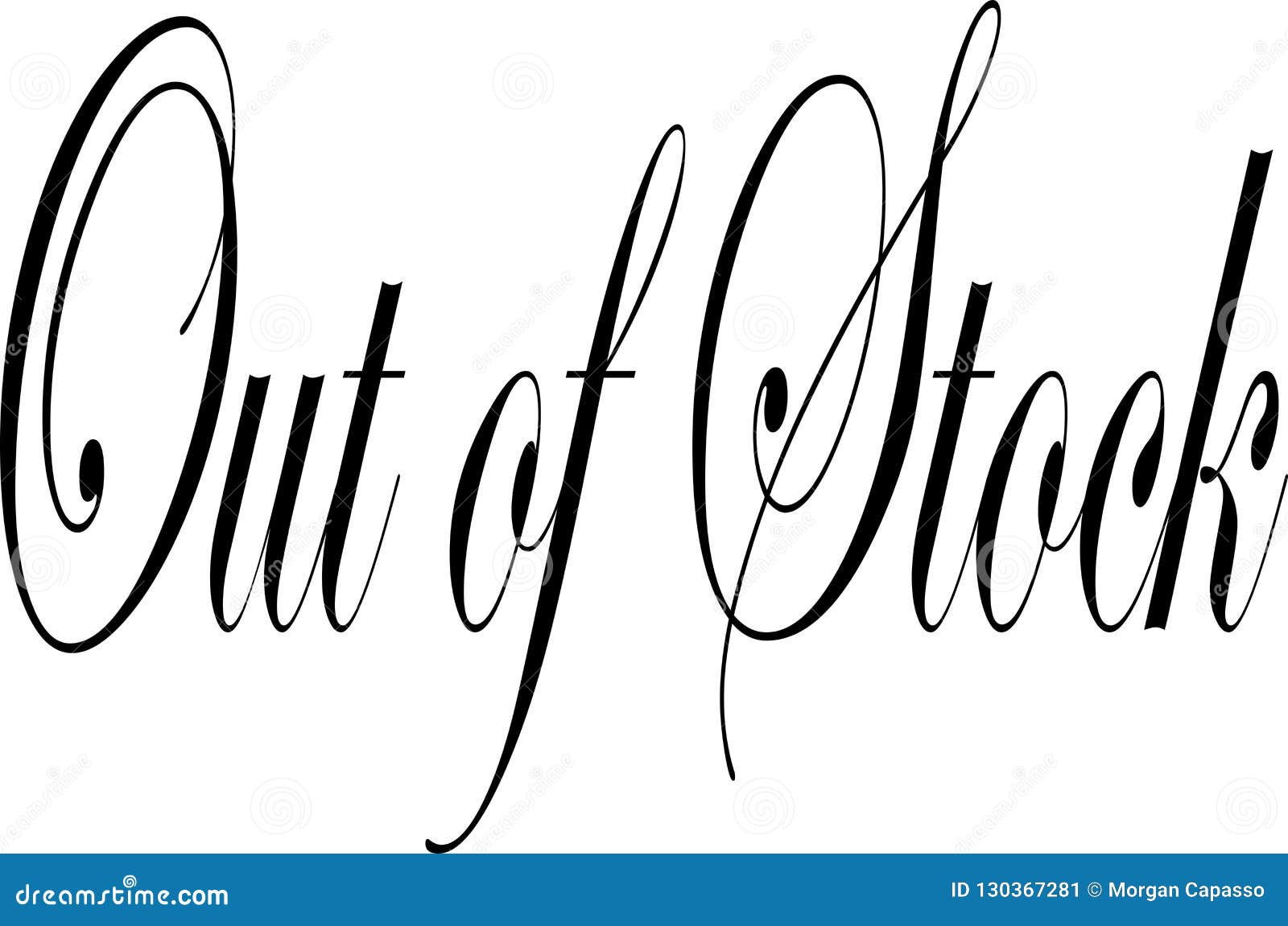 Out of Stock Text Sign Illustration on White Background Stock Vector ...