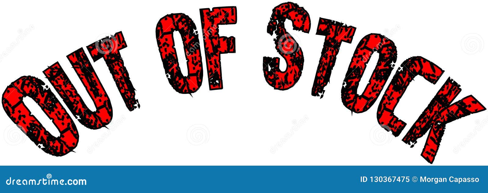 Out of Stock Text Sign Illustration on White Background Stock Vector ...