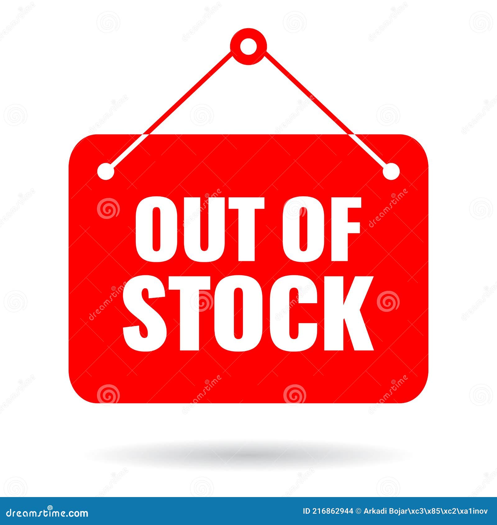 Out of stock vector sign stock vector. Illustration of icons - 216862944