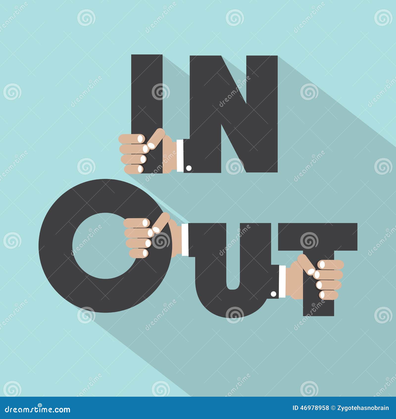 In and Out Symbol Design stock vector. Illustration of door - 46978958