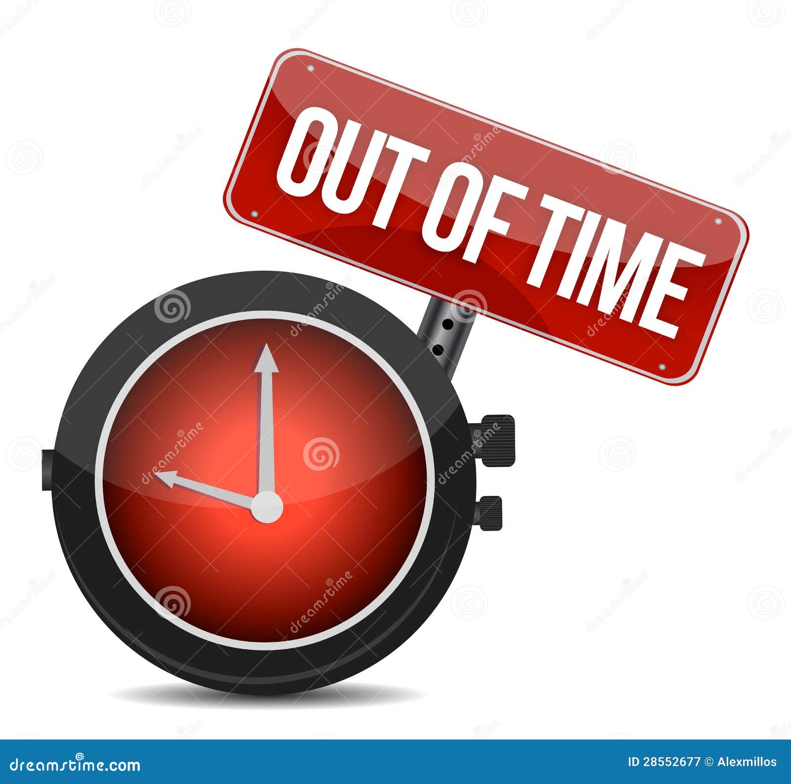 Out of time stock illustration. Illustration of goal - 28552677