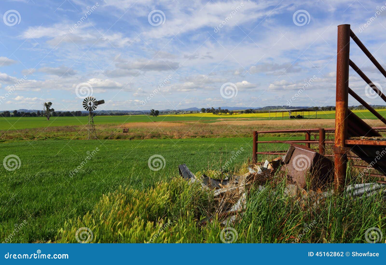 Outback Rural Landscape Australia Stock Photo - Image of fertile ...