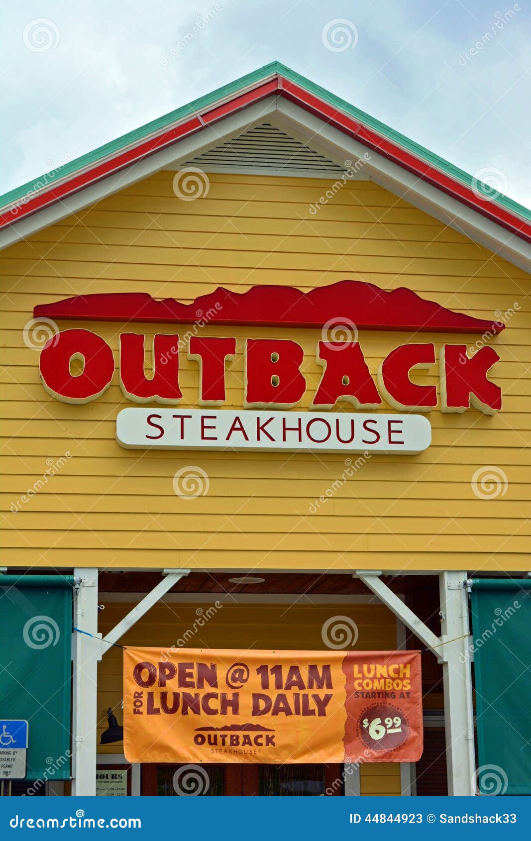 Outback Steakhouse Dining Room Now Open Banner Editorial Image ...