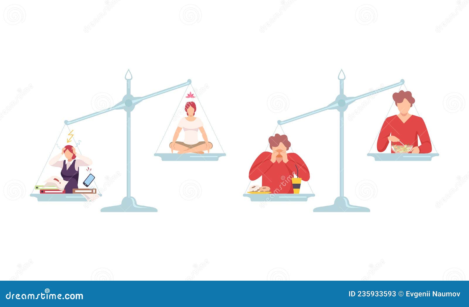 Outbalanced Scales with Different Things of Value Comparison Vector Set ...