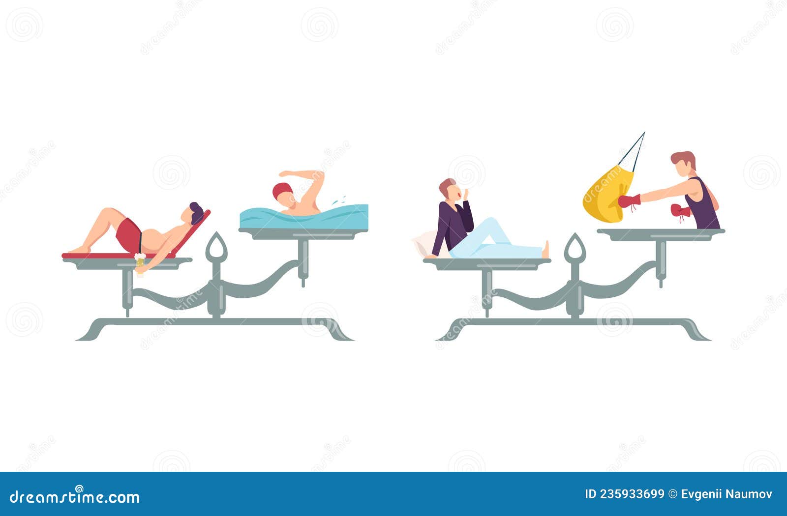 Outbalanced Scales with Different Things of Value Comparison Vector Set ...