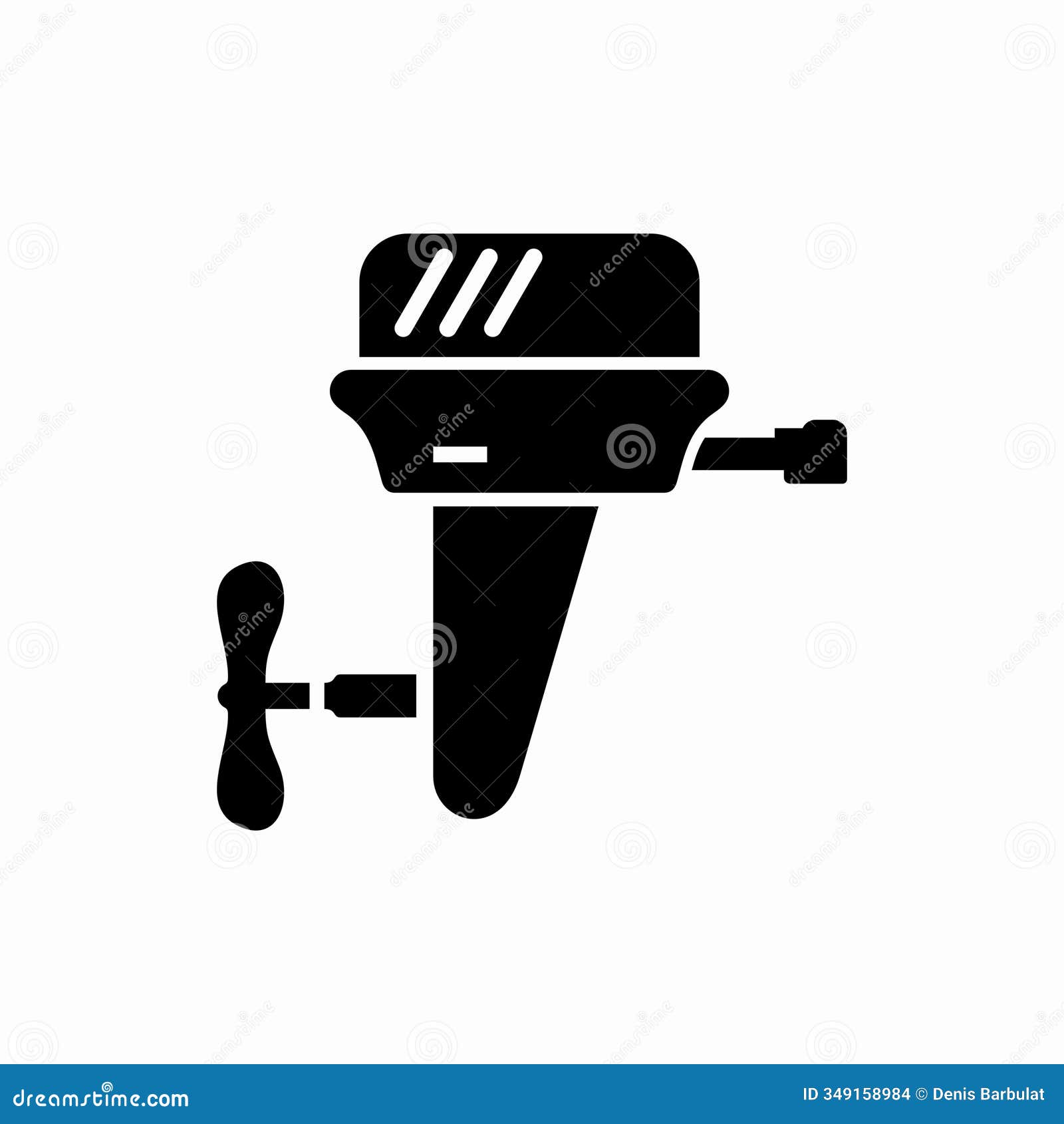 Outboard Boat Engine Motor Vector Symbol Stock Illustration ...