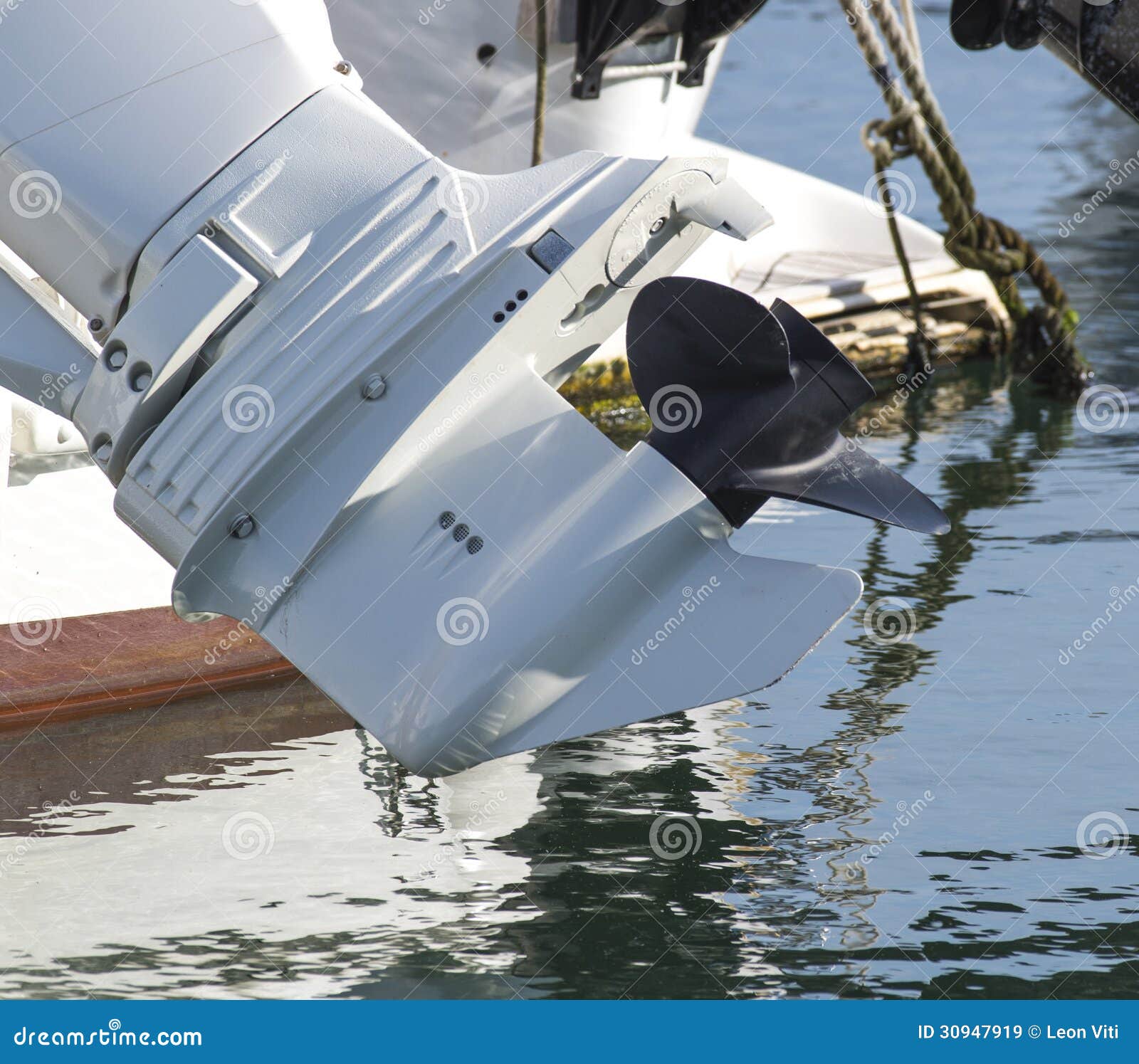 Outboard motor propeller stock image. Image of piston - 30947919