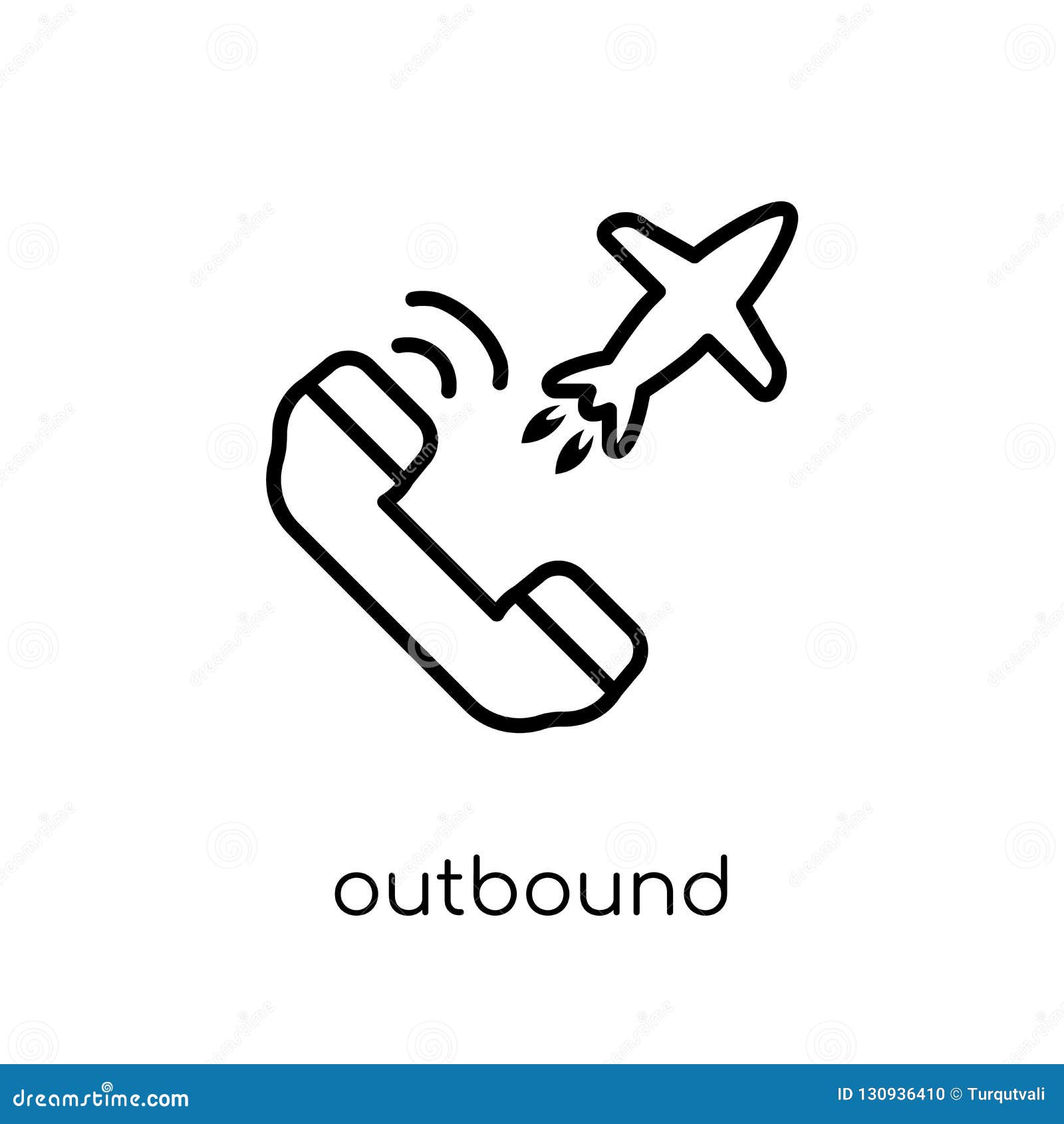Outbound Icon. Trendy Modern Flat Linear Vector Outbound Icon on Stock ...