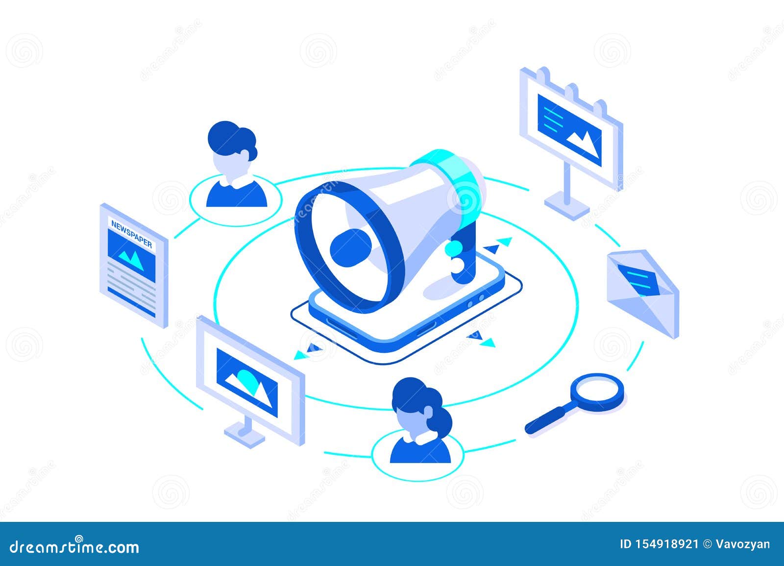 Outbound Marketing Business Stock Vector - Illustration of inbound ...