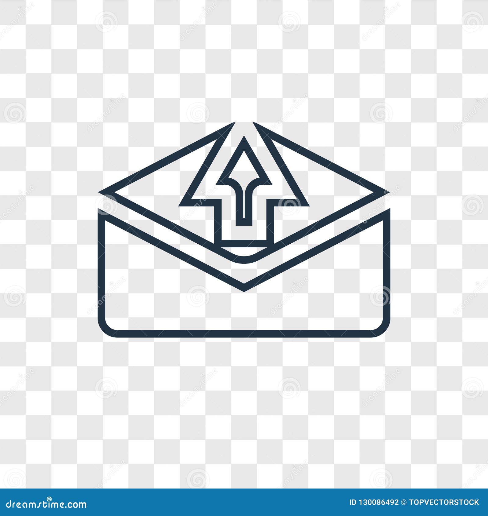 Outbox Linear Icon. Modern Outline Outbox Logo Concept On White Vector ...