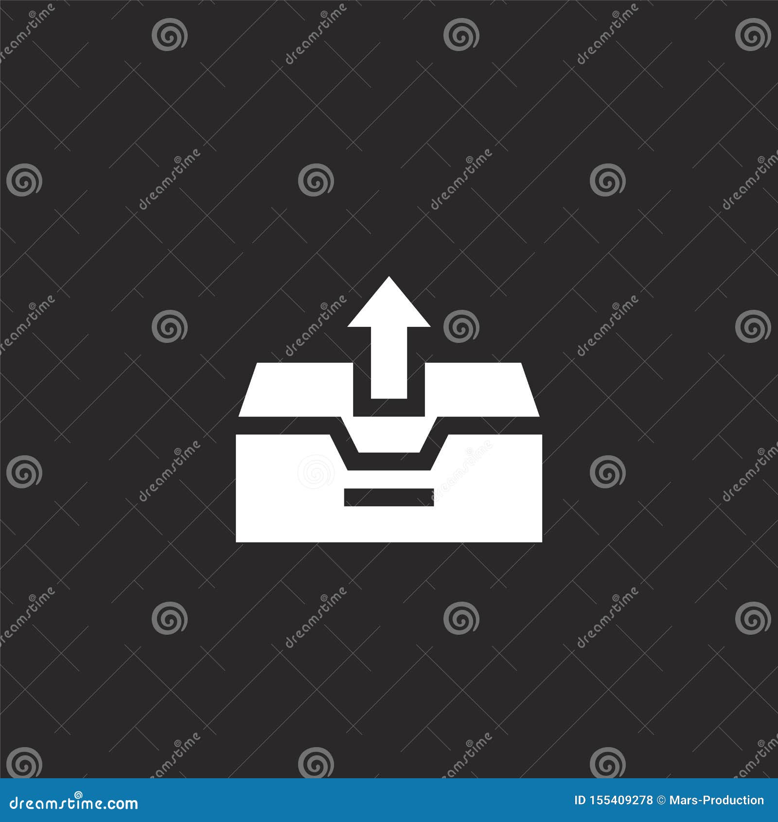 Outbox Icon In Trendy Design Style. Outbox Icon Isolated On White ... Outbox Icon In Trendy Design Style. Outbox Icon Isolated On White ...