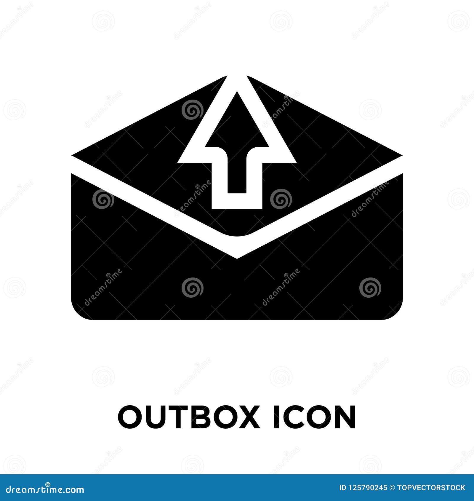 Outbox Concept Vector Linear Icon Isolated On Transparent Background ...