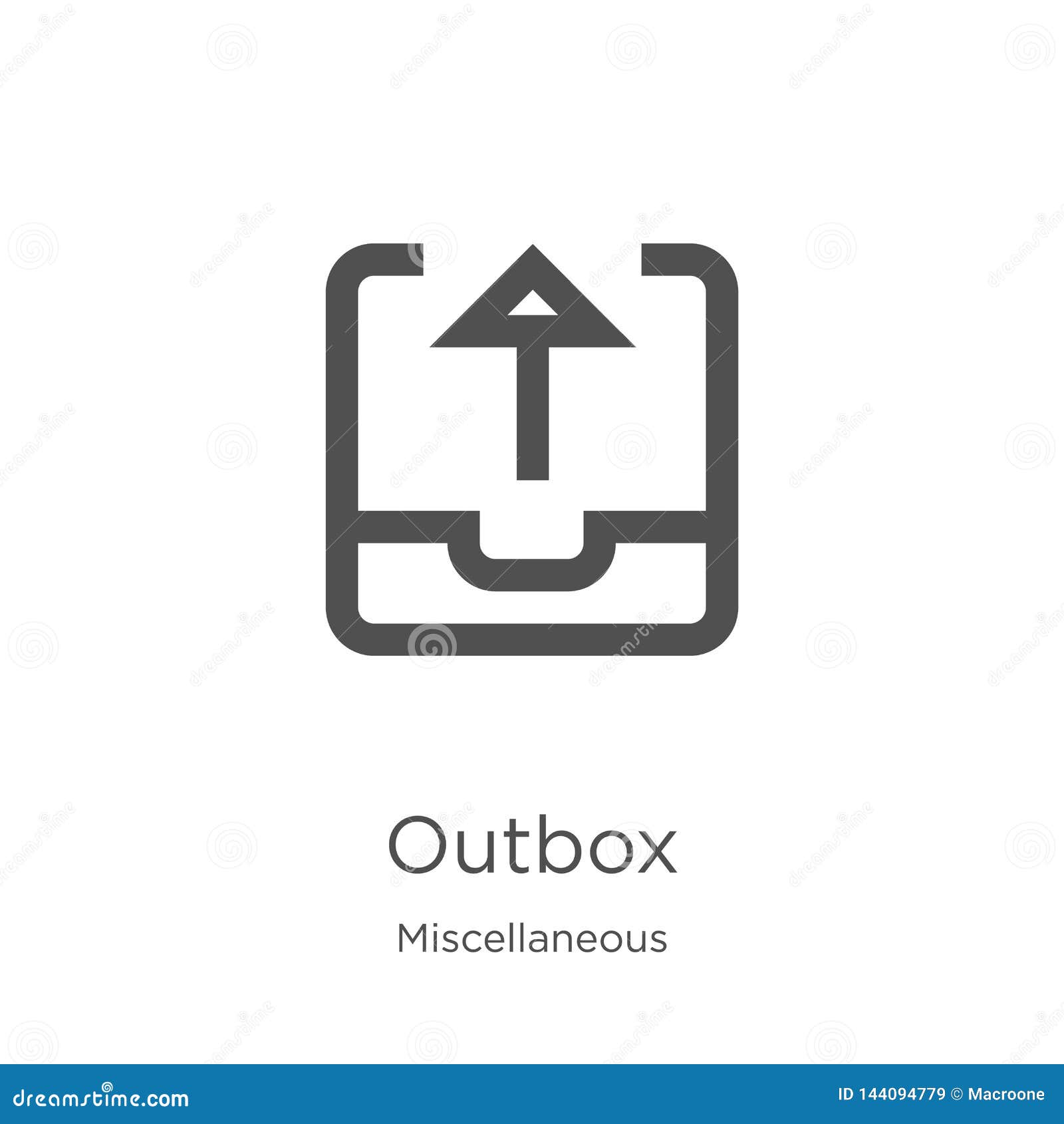 Outbox Icon In Different Style Vector Illustration. Two Colored And ... Outbox Icon In Different Style Vector Illustration. Two Colored And ...