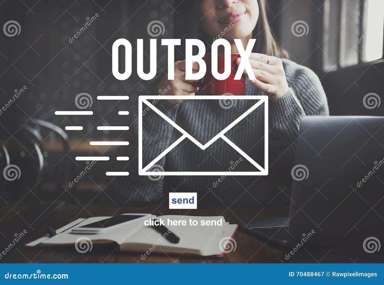Outbox Inbox Email Connection Global Communications Concept Stock Image ...