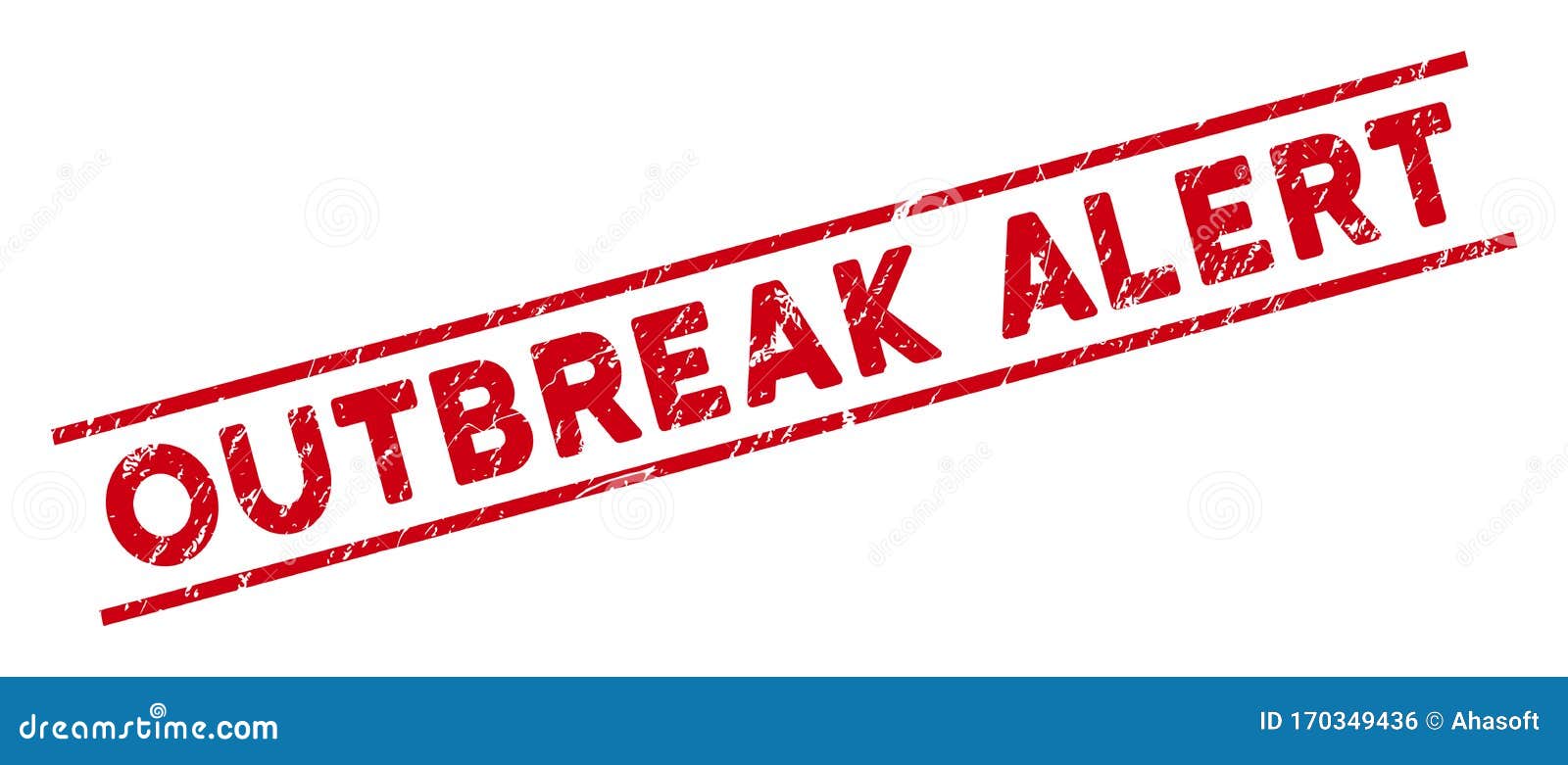 Distress Outbreak Alert Stamp with Caption and Lines Stock Vector ...