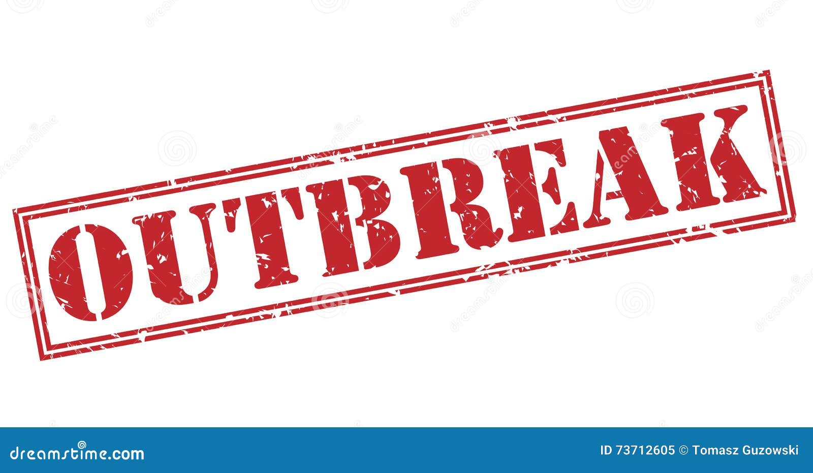 Outbreak red stamp stock illustration. Illustration of banner - 73712605