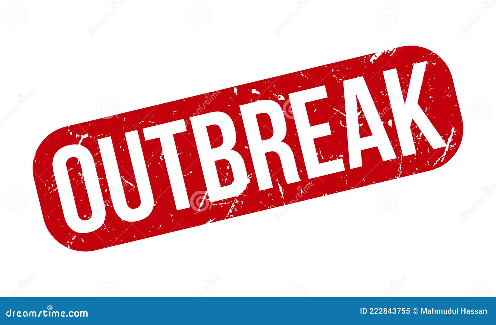 Outbreak Rubber Stamp. Red Outbreak Rubber Grunge Stamp Seal Vector ...