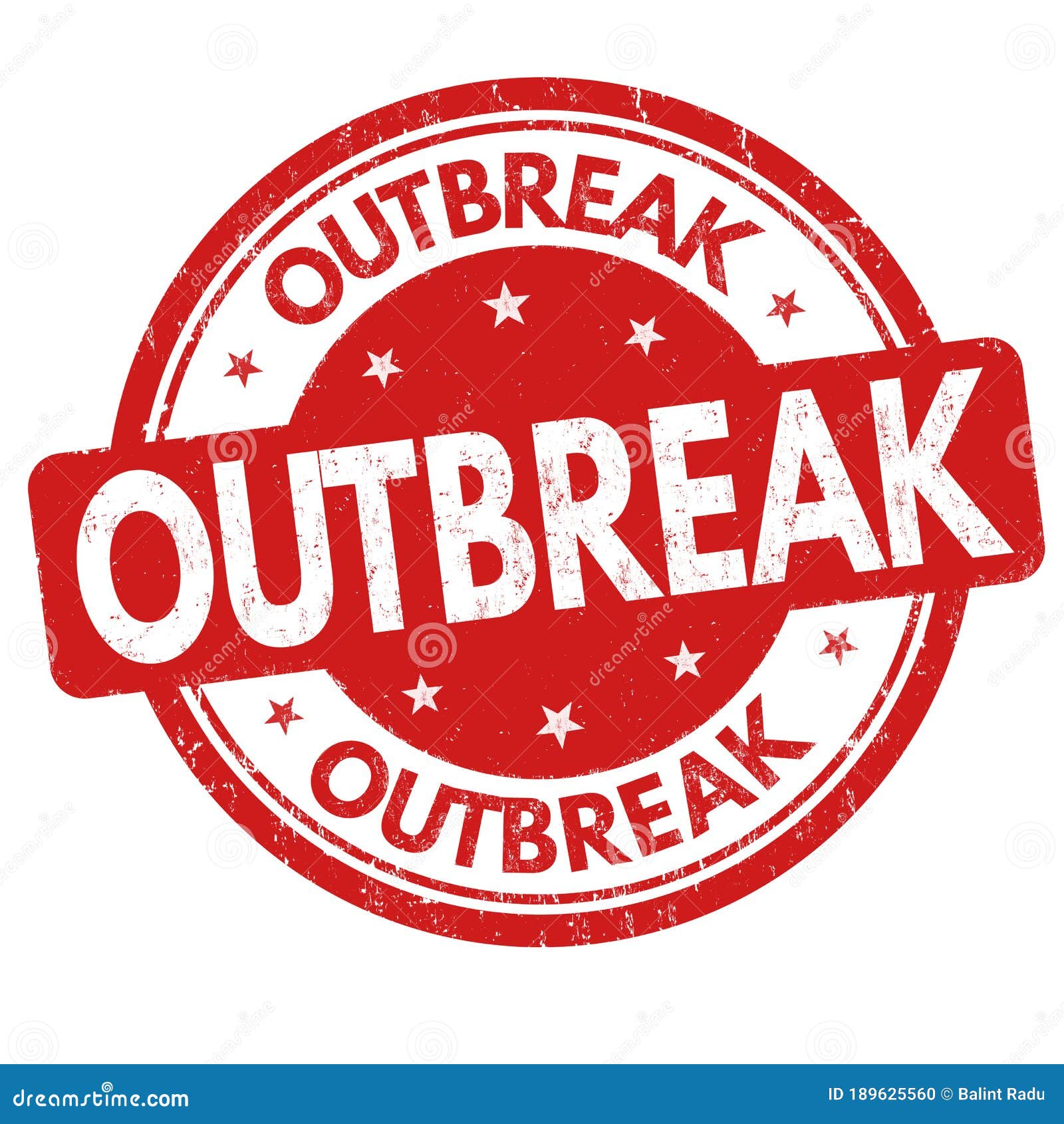 Outbreak sign or stamp stock vector. Illustration of corona - 189625560