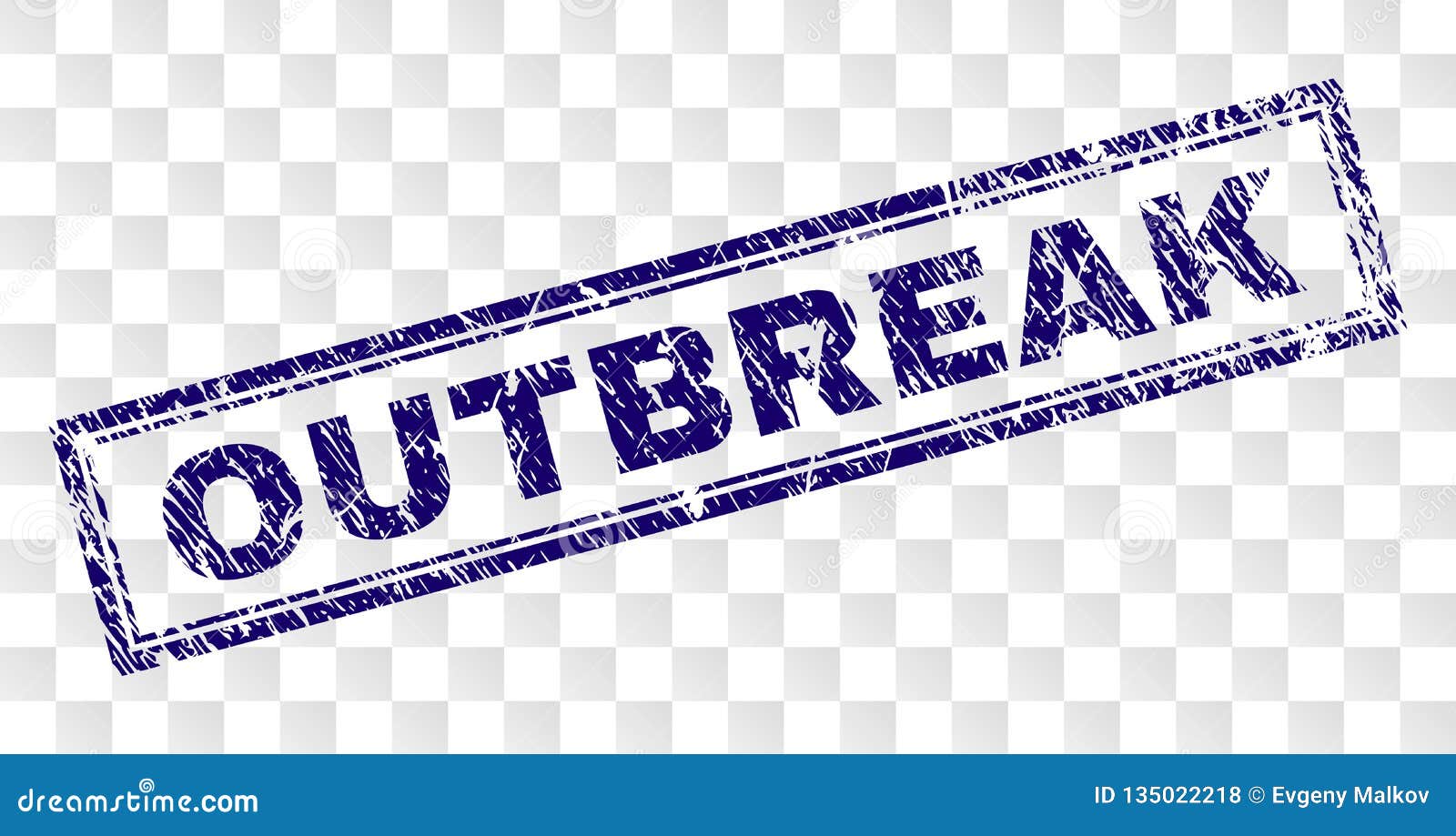 Scratched OUTBREAK Rectangle Stamp Stock Vector - Illustration of mark ...