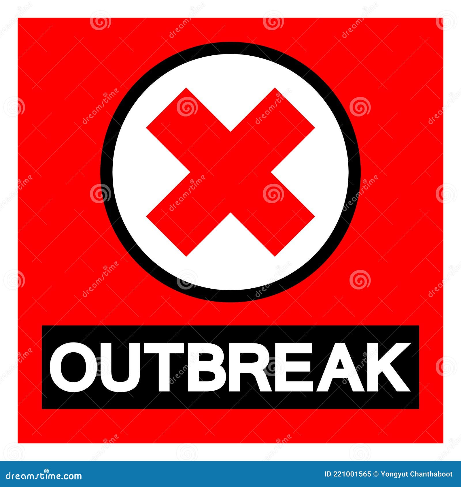Outbreak Symbol Sign, Vector Illustration, Isolated on White Background ...