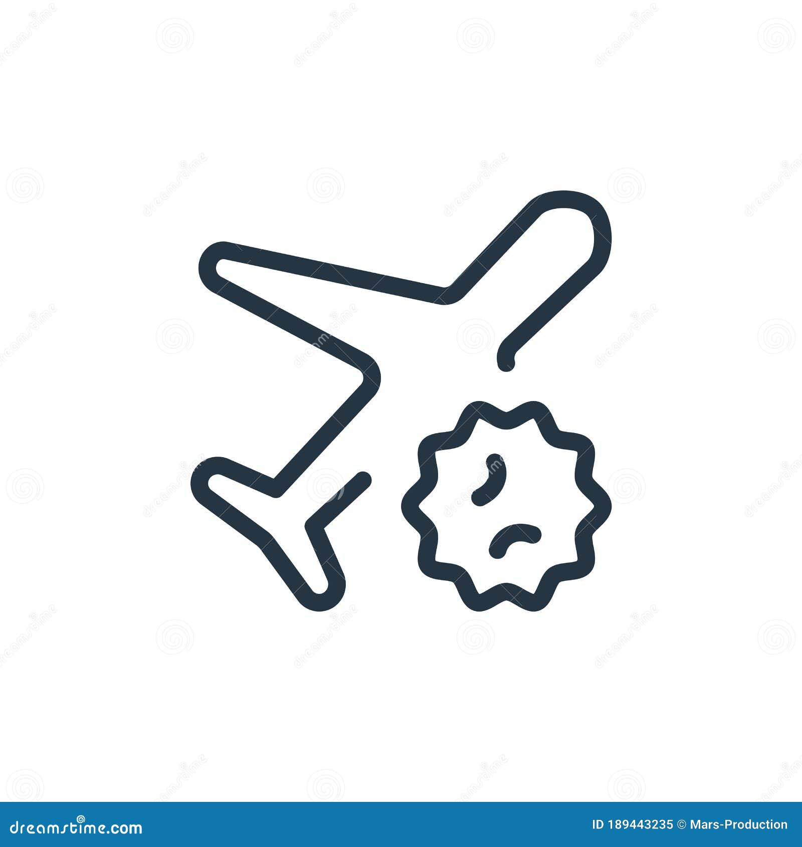 Outbreak Vector Icon Isolated on White Background. Outline, Thin Line ...