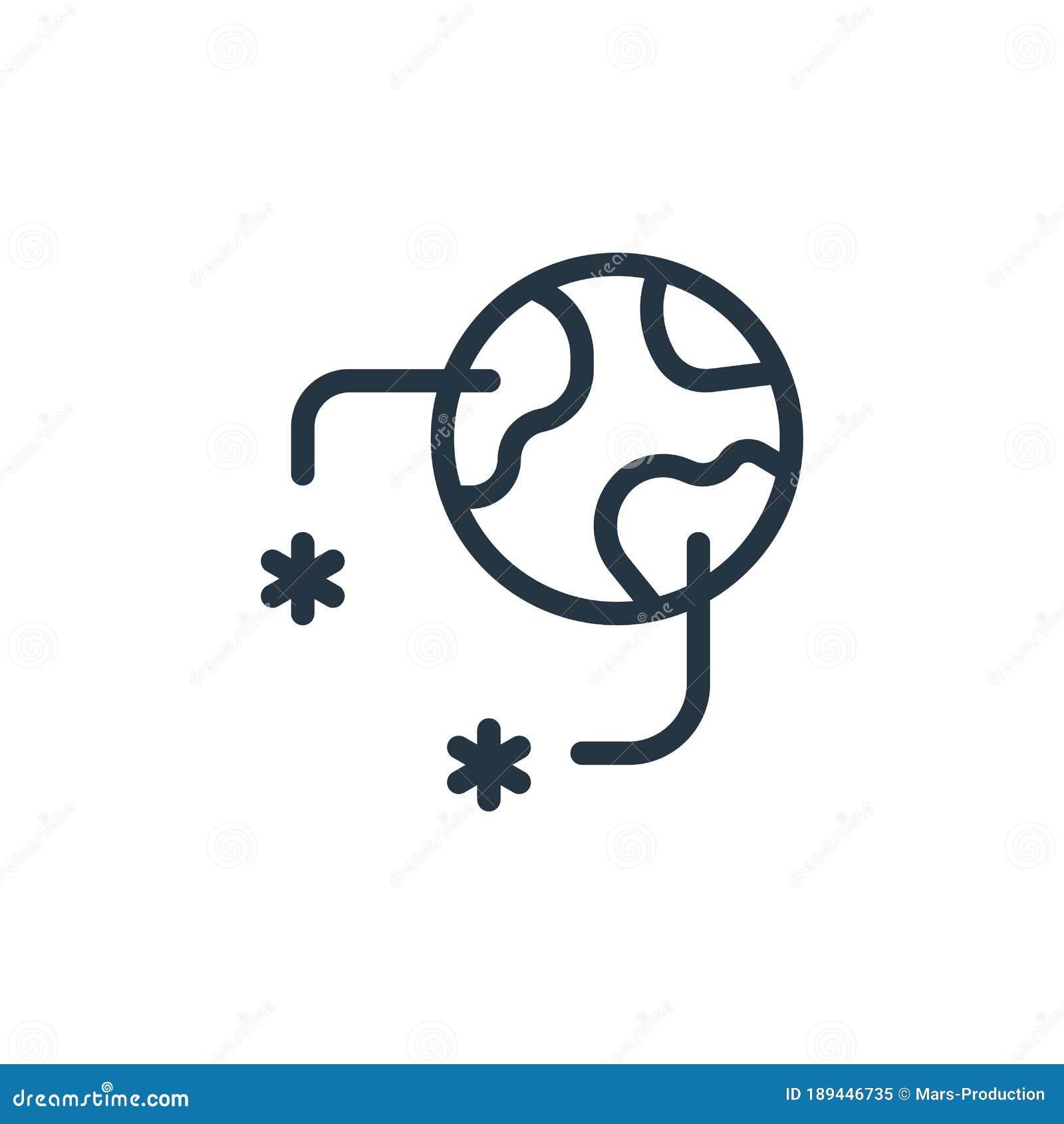 Outbreak Vector Icon Isolated on White Background. Outline, Thin Line ...