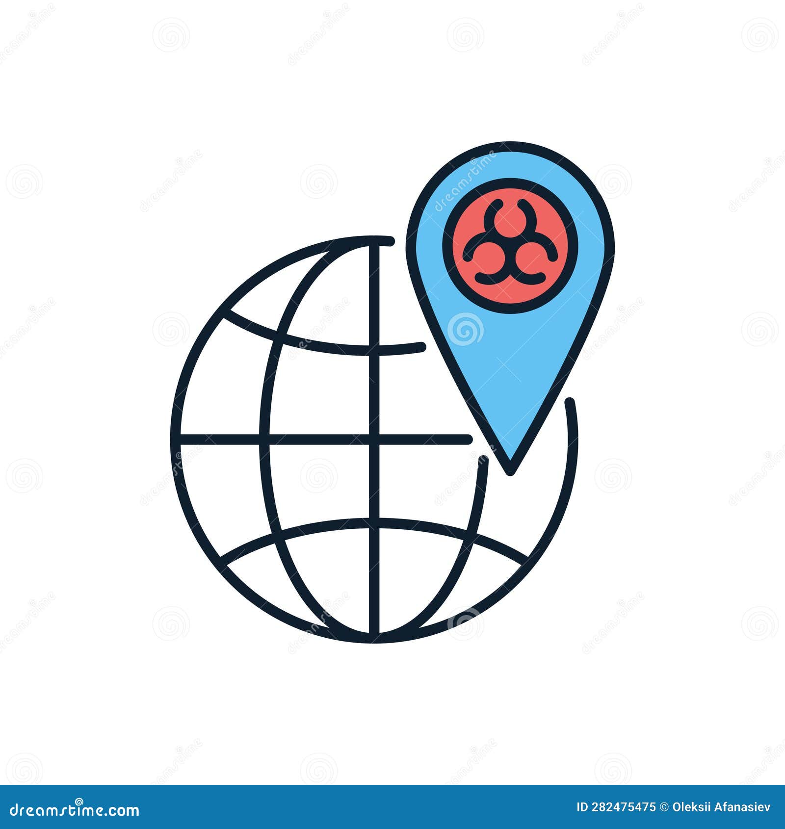 Outbreak Virus Map Related Vector Icon. Stock Vector - Illustration of ...