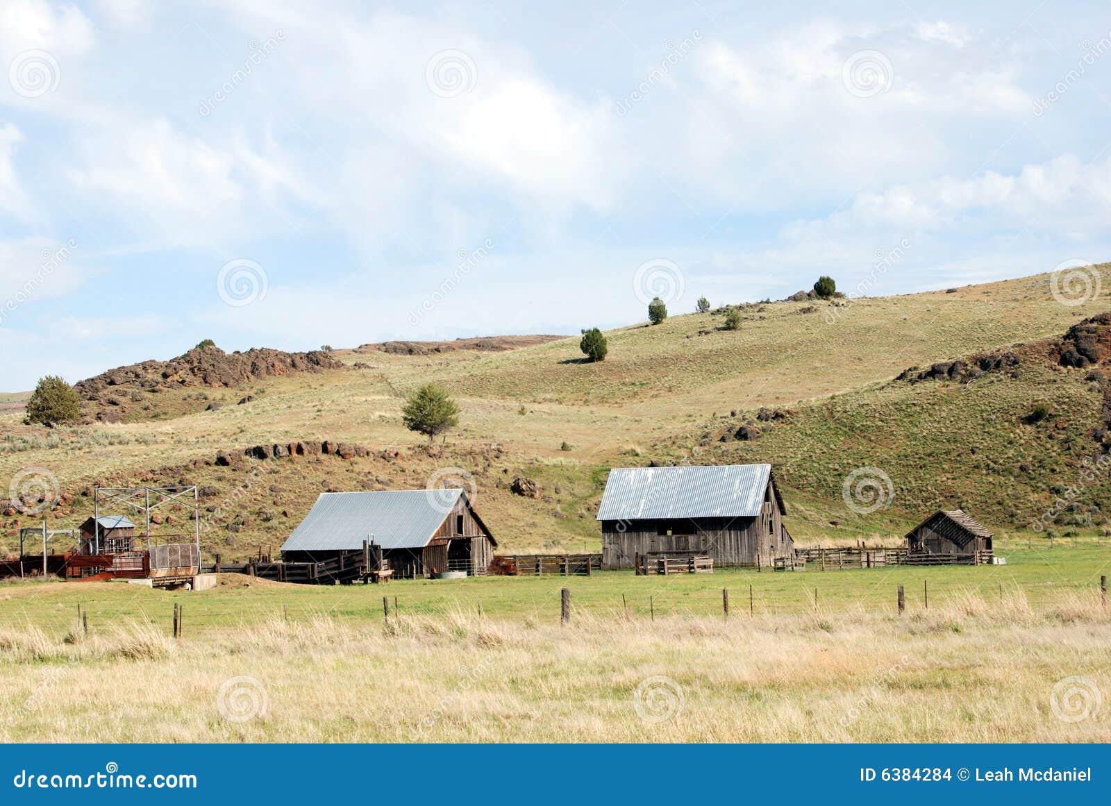Outbuildings on an Oregon Ranch Stock Photo - Image of farming ...