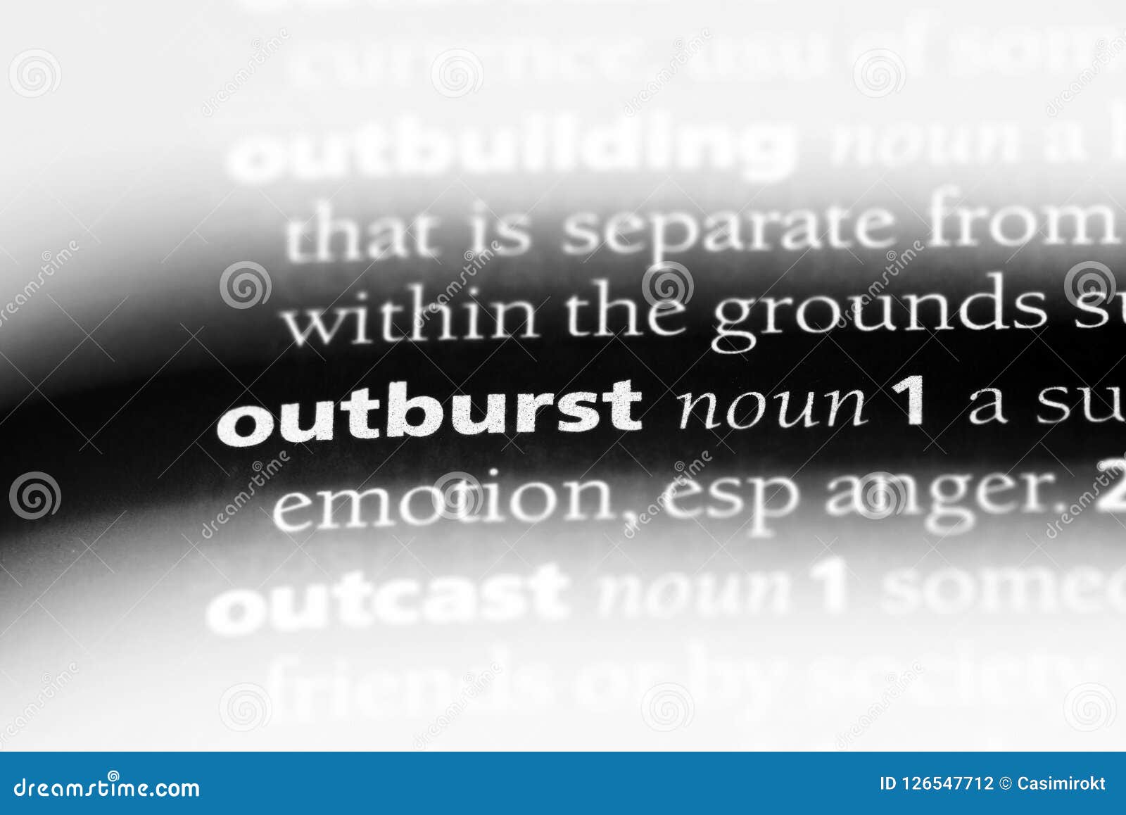 Outburst stock photo. Image of text, idea, concept, writing - 126547712