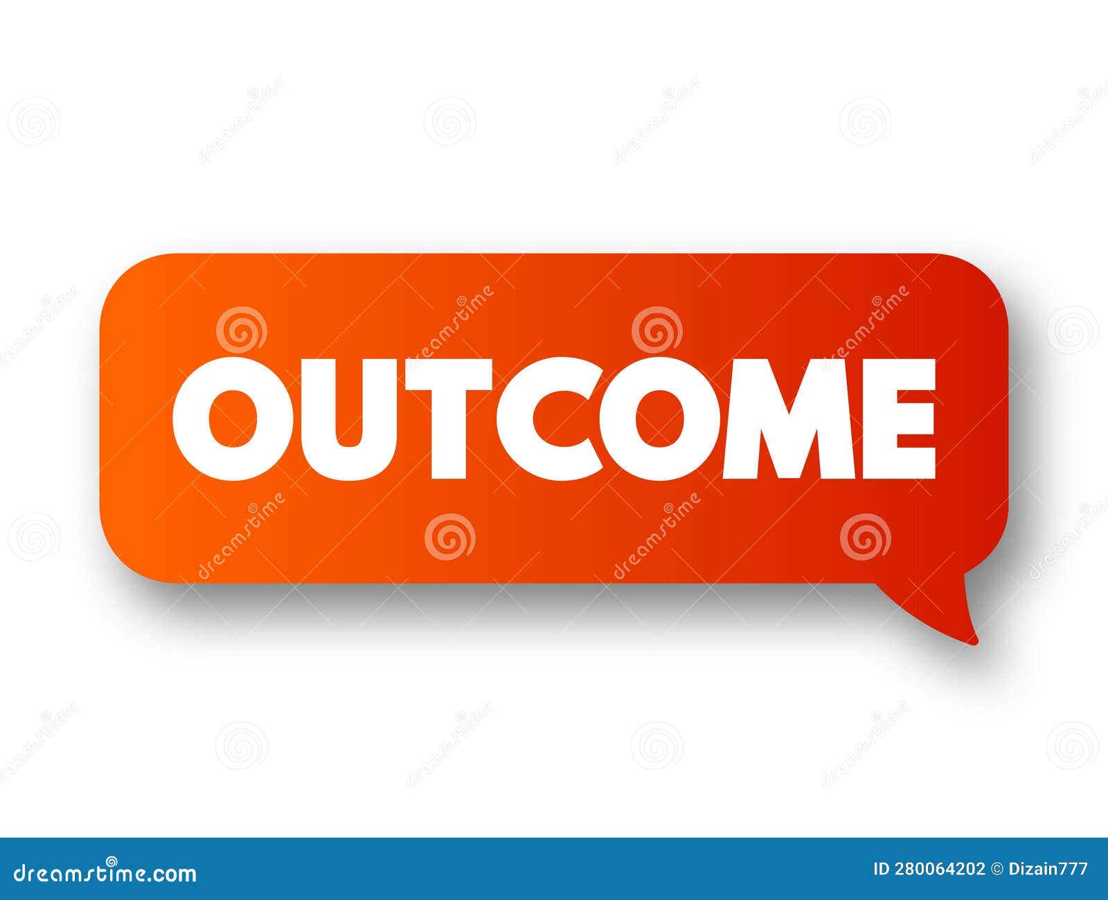 Outcome - Something that Follows As a Result or Consequence, Text Concept Message Bubble Stock ...