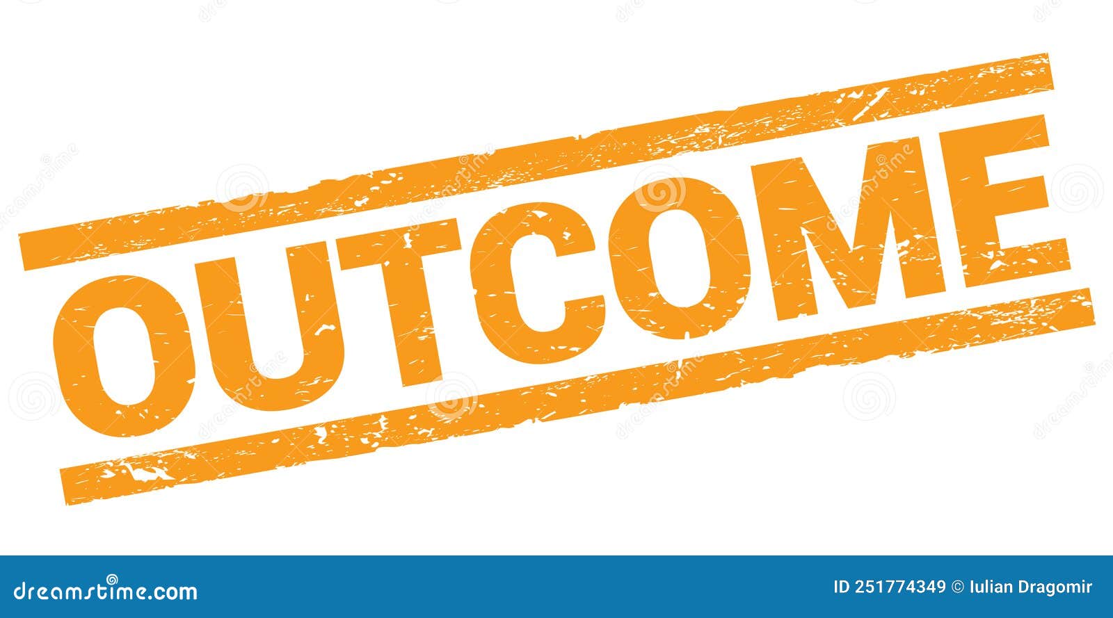 OUTCOME Text on Orange Rectangle Stamp Sign Stock Illustration ...