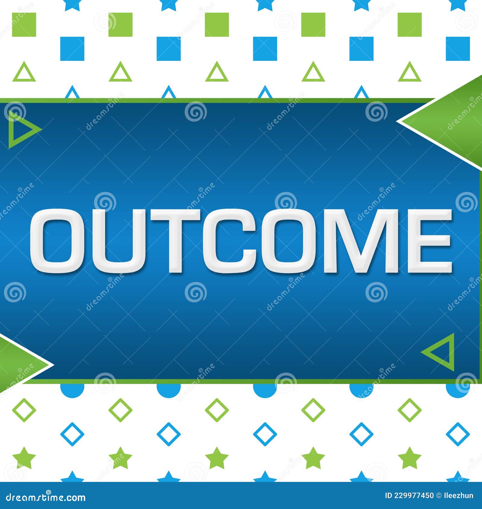 Outcome Green Blue Basic Shapes Triangles Stock Illustration ...