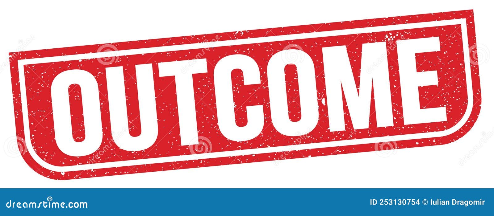OUTCOME Text Written on Red Stamp Sign Stock Illustration ...